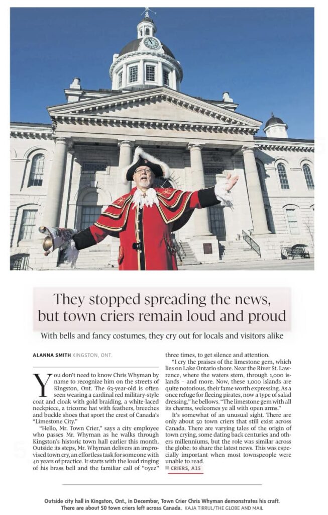 Home - The Ontario Guild of Town Criers